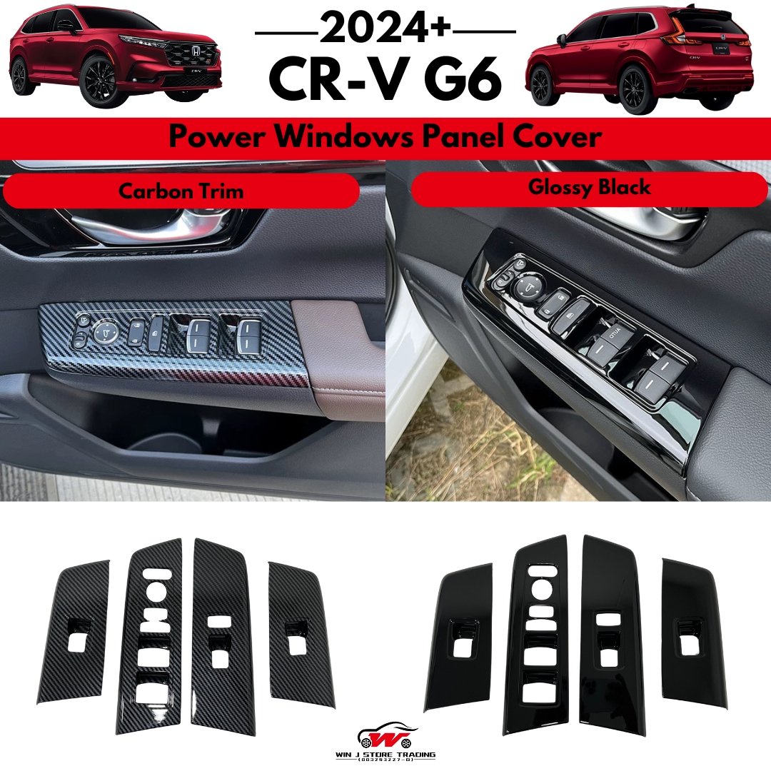 Honda CRV CR-V G6 2024-2026+ Carbon Trim&Glossy Black Power Windows ...