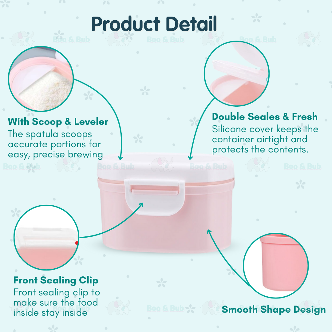 Boo&Bub Milk Powder Container | Infant Feeding Box Newborn Food Storage ...