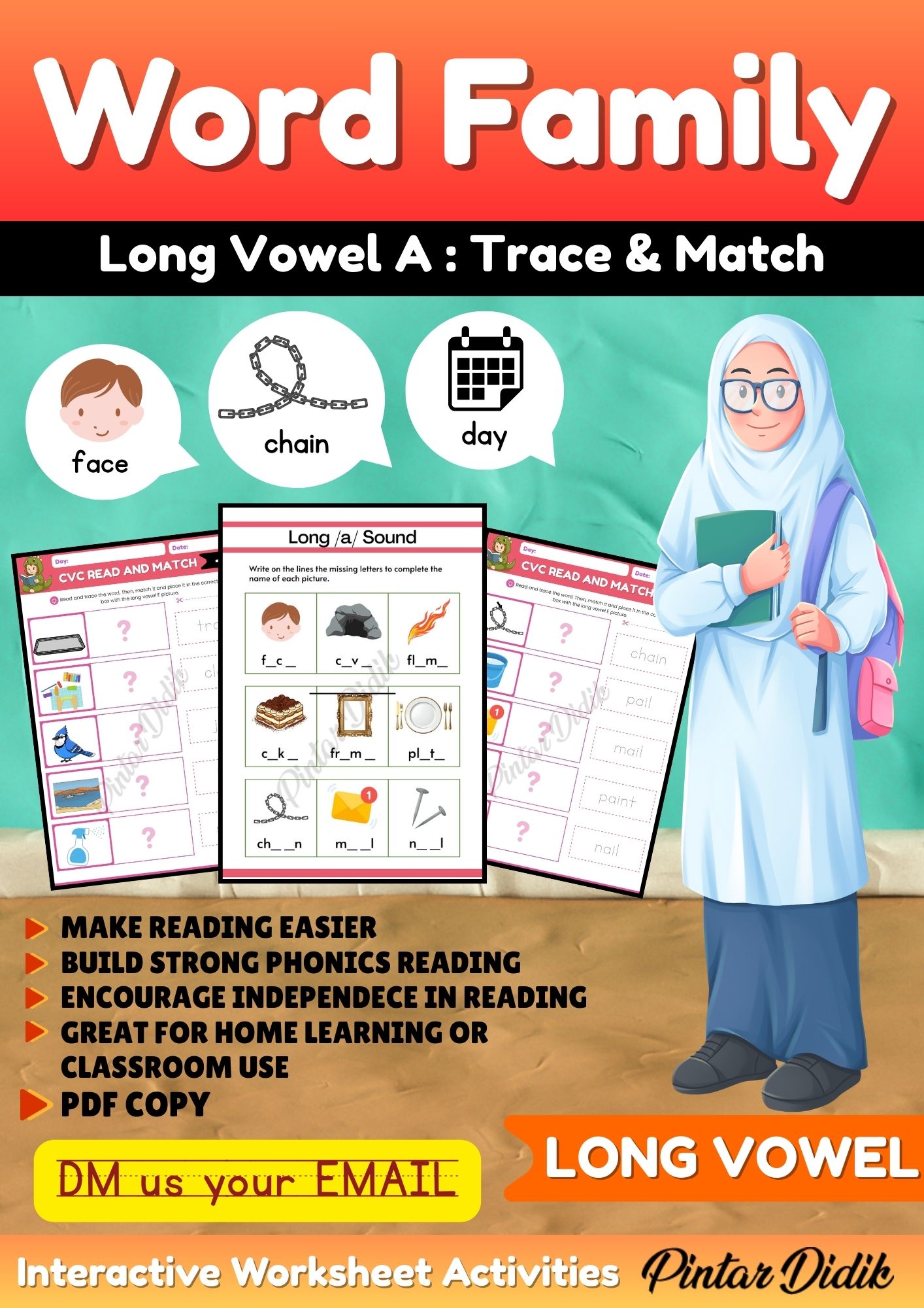 Word Family Long Vowel for young learners_[Printable PDF] | Shopee Malaysia