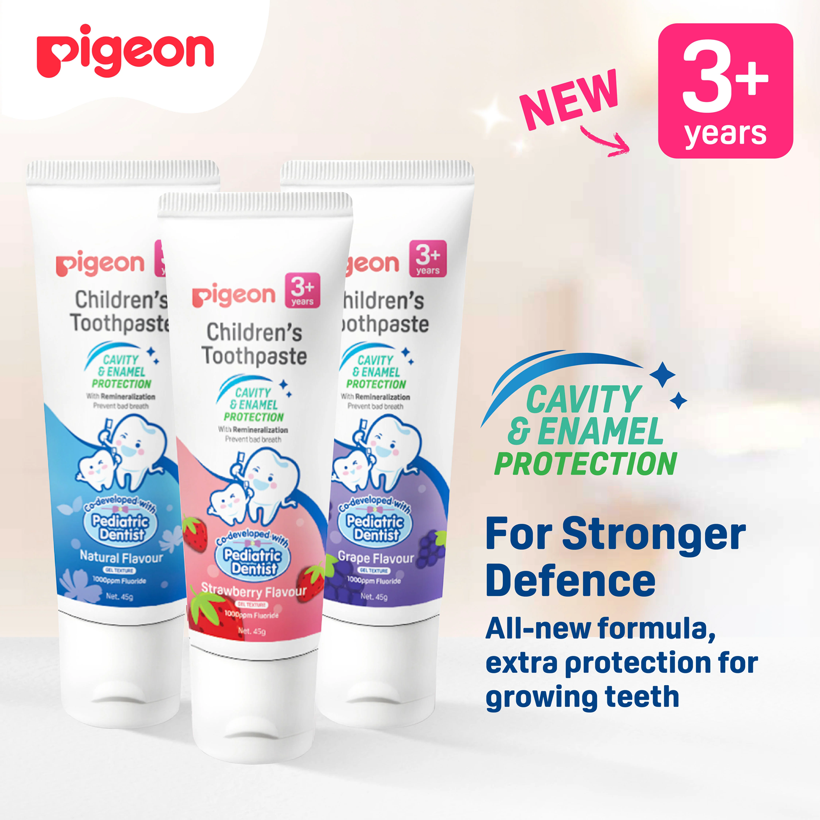 Pigeon Children's Toothpaste For - 1+ Years & 3+ Years | Kid's ...