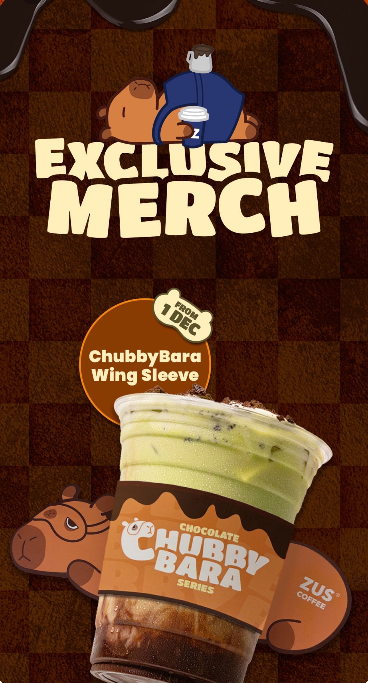 ZUS Chubby Bara - Coffee Cup Sleeve Limited Edition | Shopee Malaysia