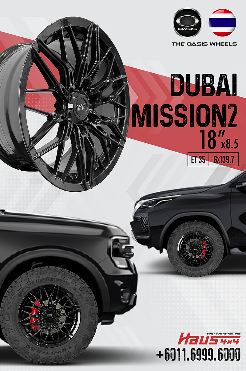 [1 PCS] Oasis Wheel 18 Inch Dubai Mission2 Ranger Triton Hilux Dmax 4x4 ...