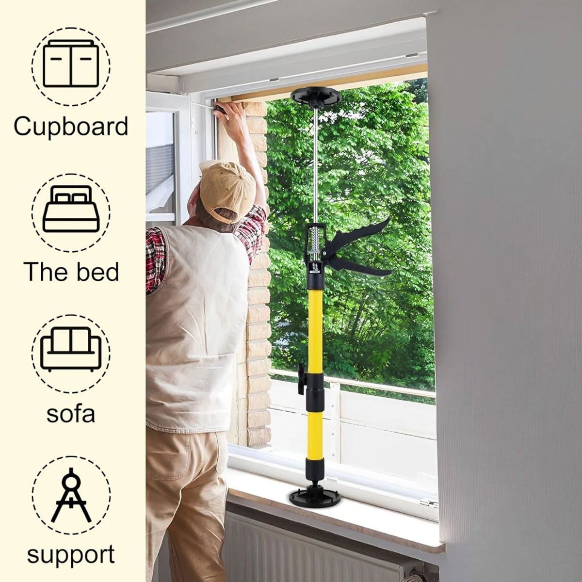 Telescopic Support Rod Lifter Hanging Cabinet Jack Ceiling Wall ...