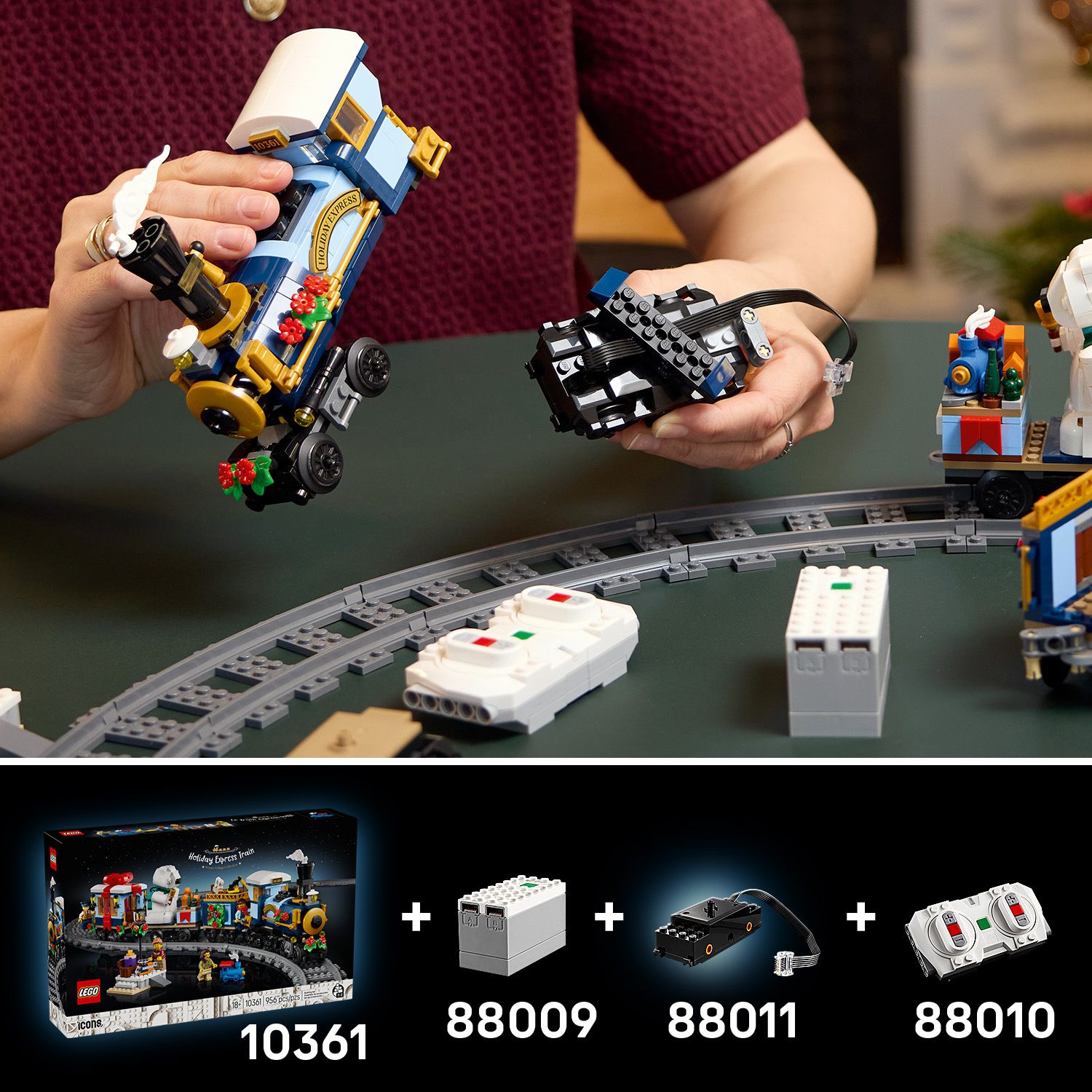 LEGO Icons 10361 Holiday Express Train (956 Pieces) | Shopee Malaysia