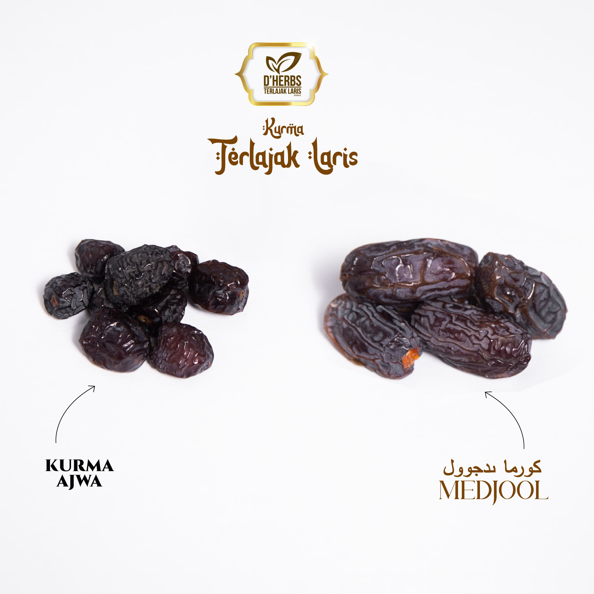DHERBS KURMA TERLAJAK LARIS (Beli Combo 500g Percuma 1 Madu 150g ...