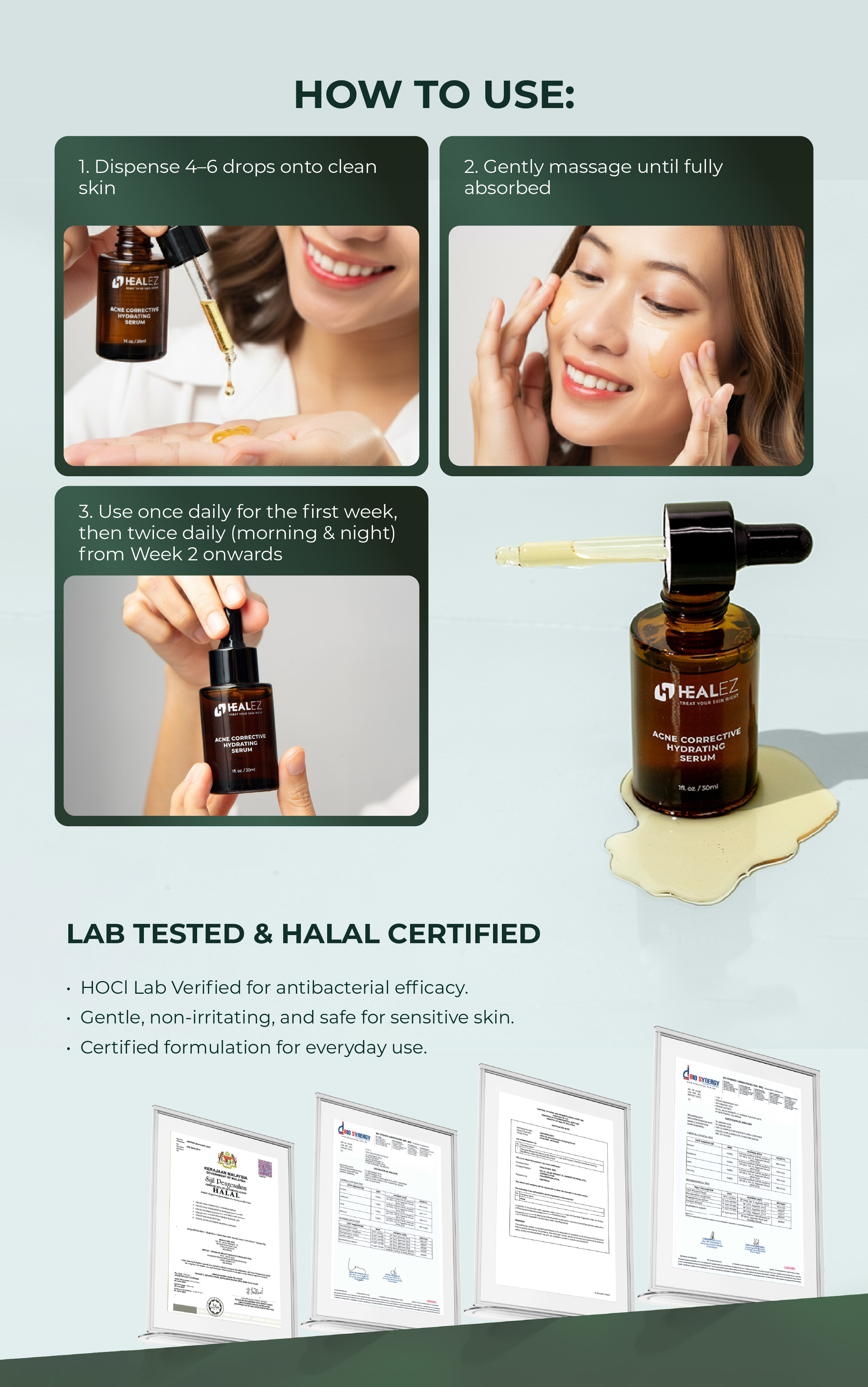 HEALEZ Acne Corrective Hydrating Serum (5ml) | Shopee Malaysia