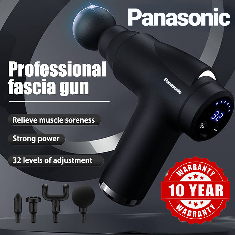 Ready stock【10-year warranty】PANASONIC 32-speed mini muscle massage gun ...