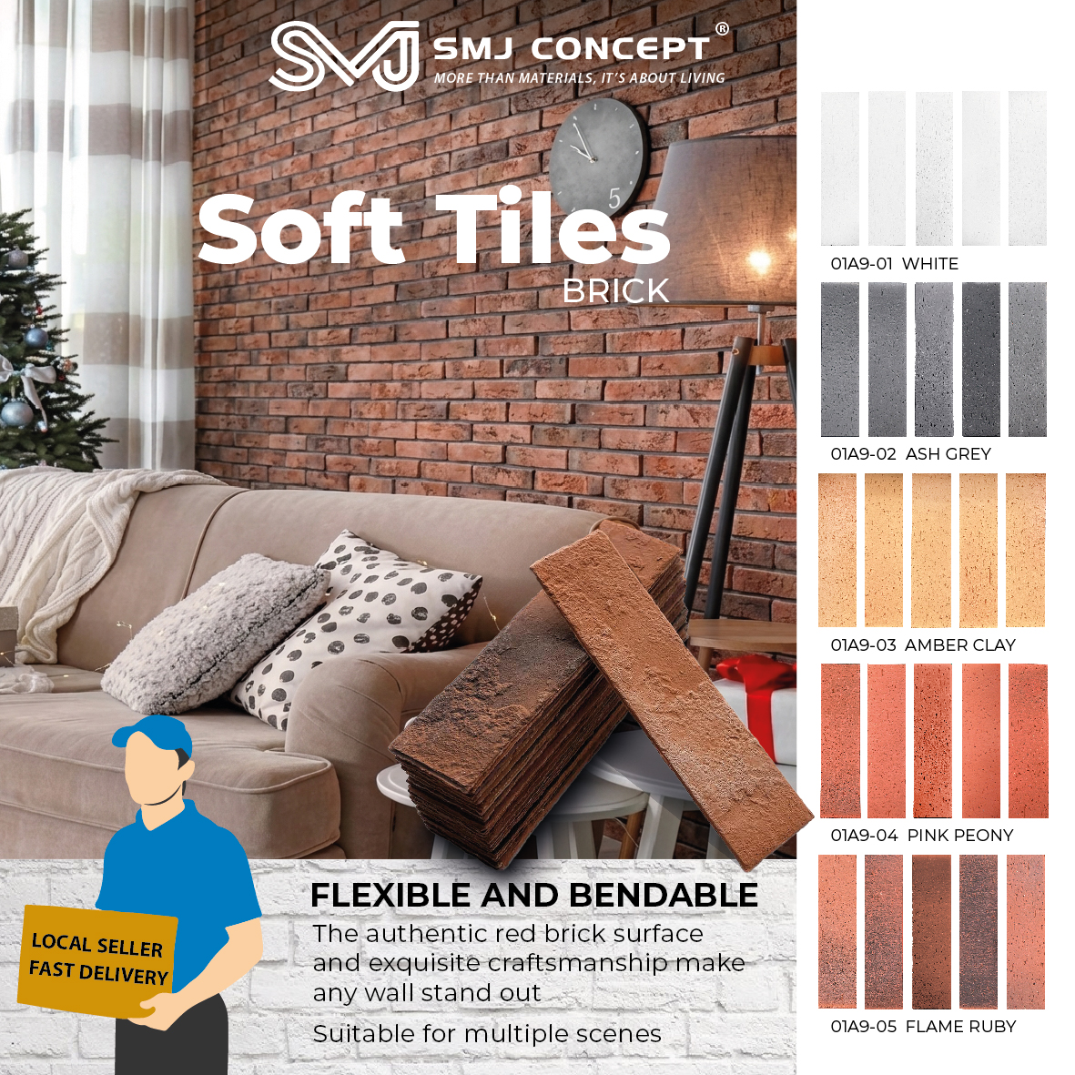SMJ CONCEPT® Soft Brick Classic Travertine（01A9) | MS Stone Soft Brick ...
