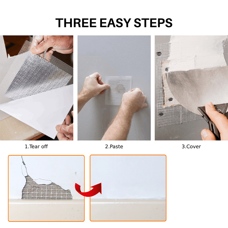 Drywall Repair Patch Kit, Self-Adhesive Waterproof for Wall/Ceiling ...