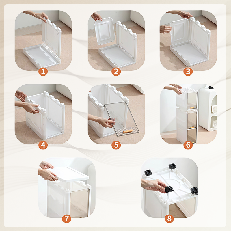 【StoreSmart】L20CM Plastic Gap Storage Cabinet Moving Rack Narrow ...