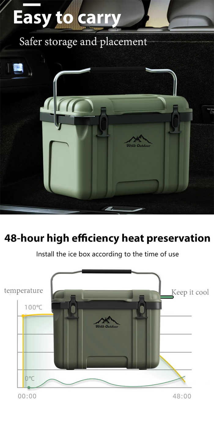WTHB Portable Cooler Box 40L Luxury Camping Ice Box Peti Sejuk Outdoor ...