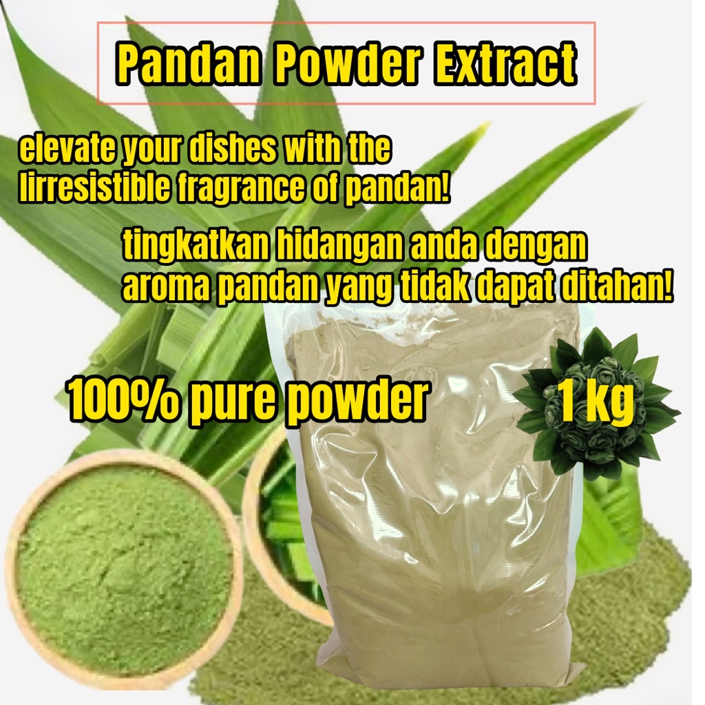 Premium Pandan Powder Extract 优质香兰粉提取物Serbuk Ekstrak Pandan Premium ...