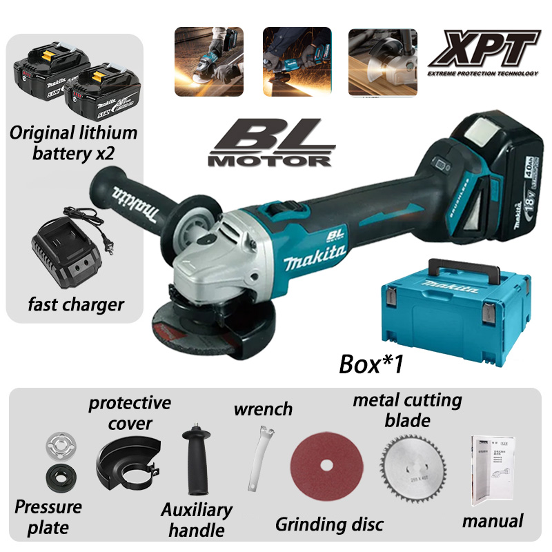 Makita angle grinder 21V lithium battery brushless cutting machine ...