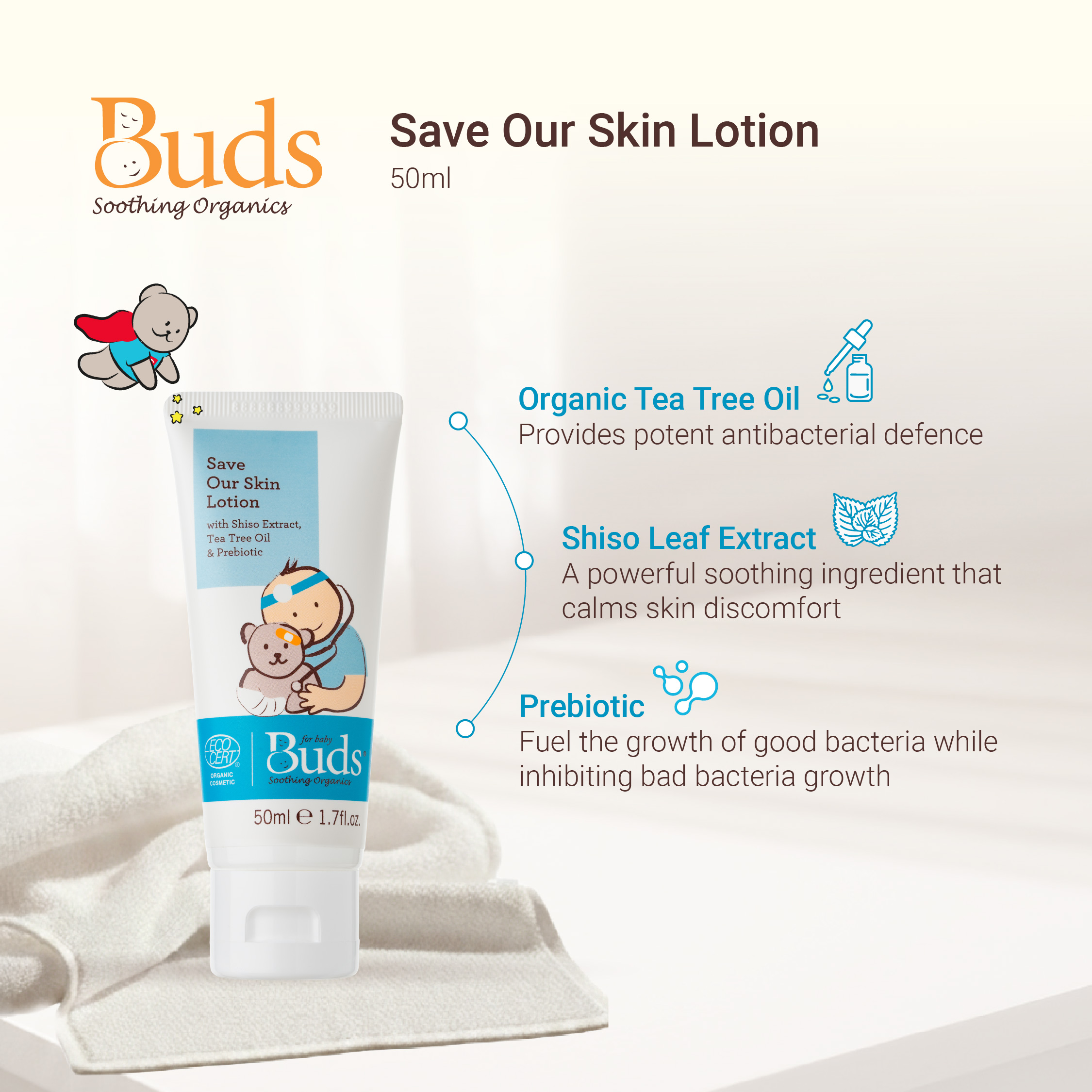 Buds Soothing Organics Save Our Skin Lotion (50ml) | Shopee Malaysia