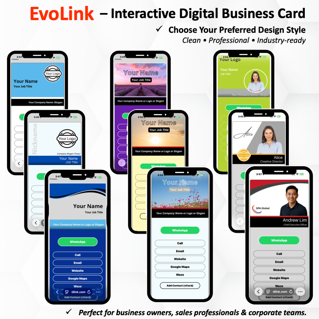 🔥🔥🔥 EvoCardLink | EvoFusion Portrait | NFC Digital Business Card / NFC ...