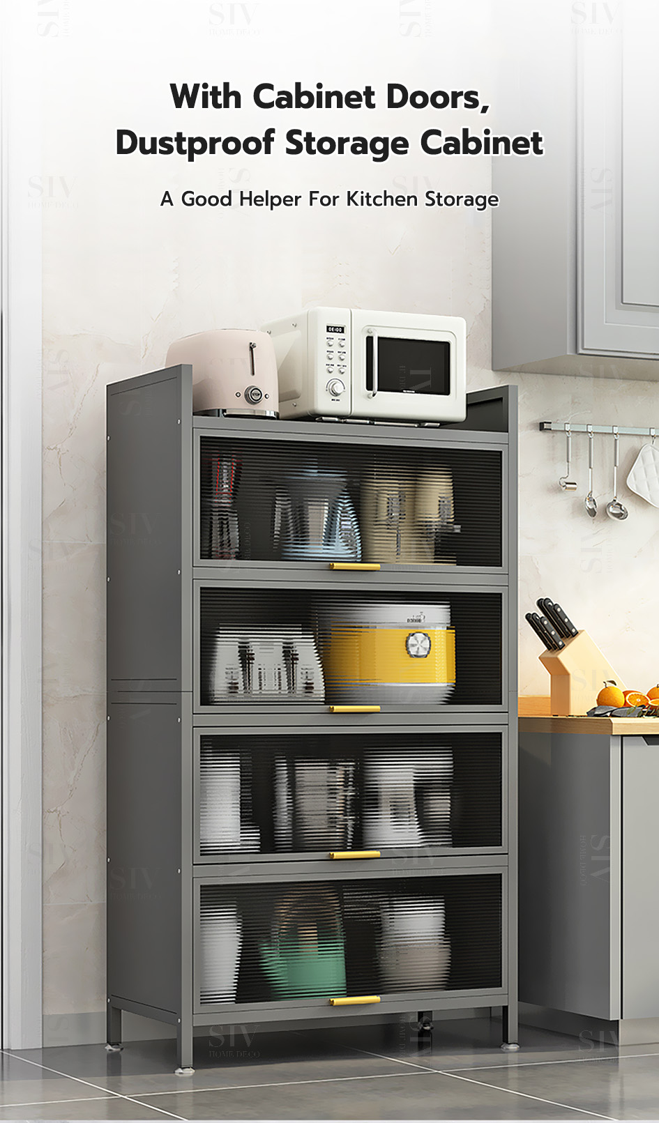 SIV(Sarawak) Rak Kabinet Dapur Kitchen Cabinet Rack Microwave Oven ...