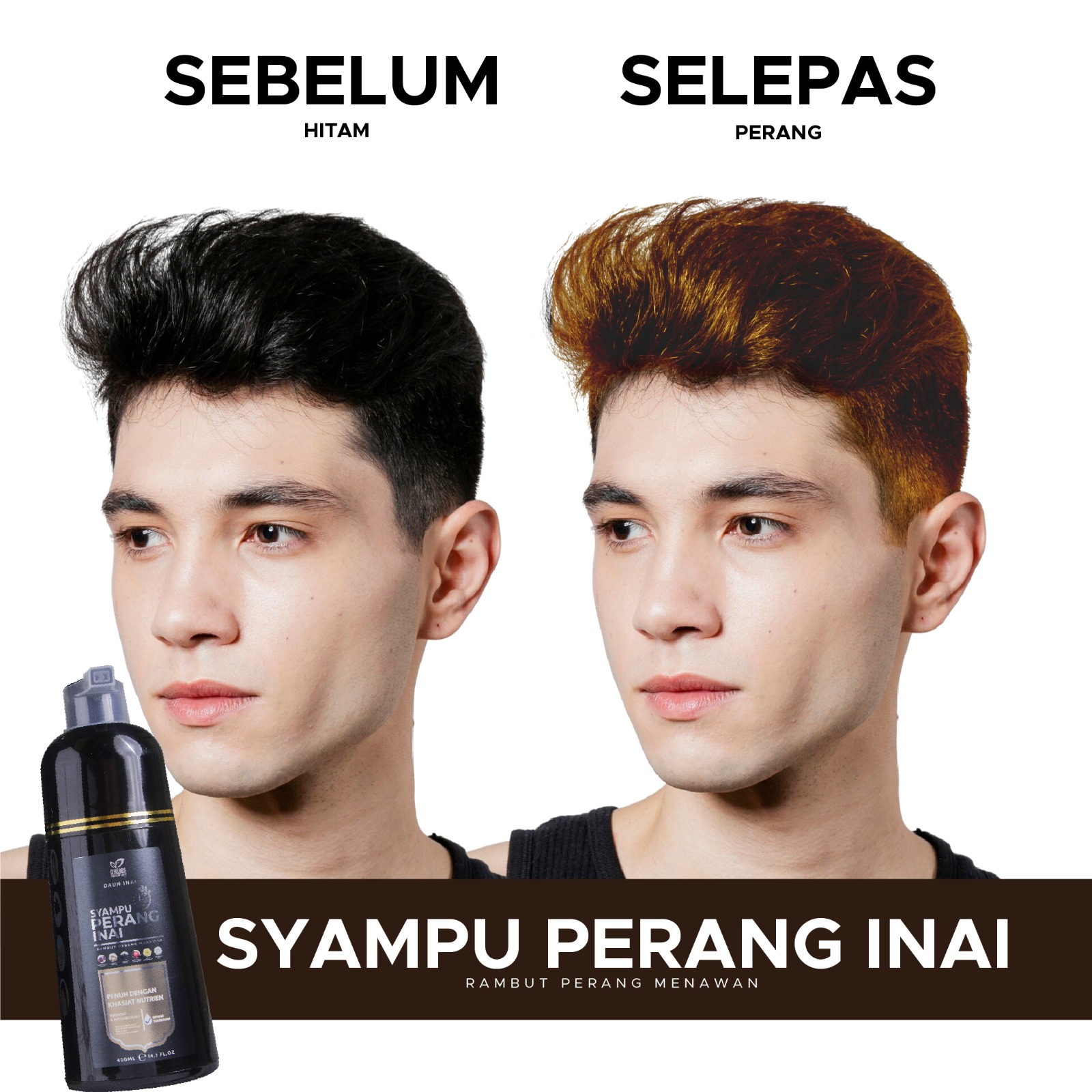 DHERBS SYAMPU PEWARNA RAMBUT INAI LEBAT BLACK & BROWN | Shopee Malaysia
