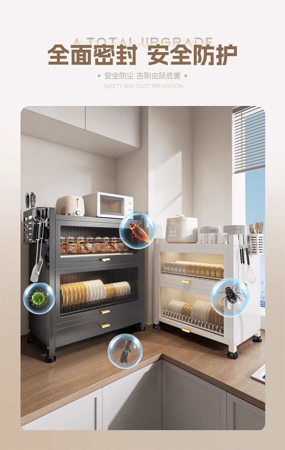 Kitchen Dish Drainer Cabinet Rak Pinggan Rack With Drawer Kitchen Plate ...