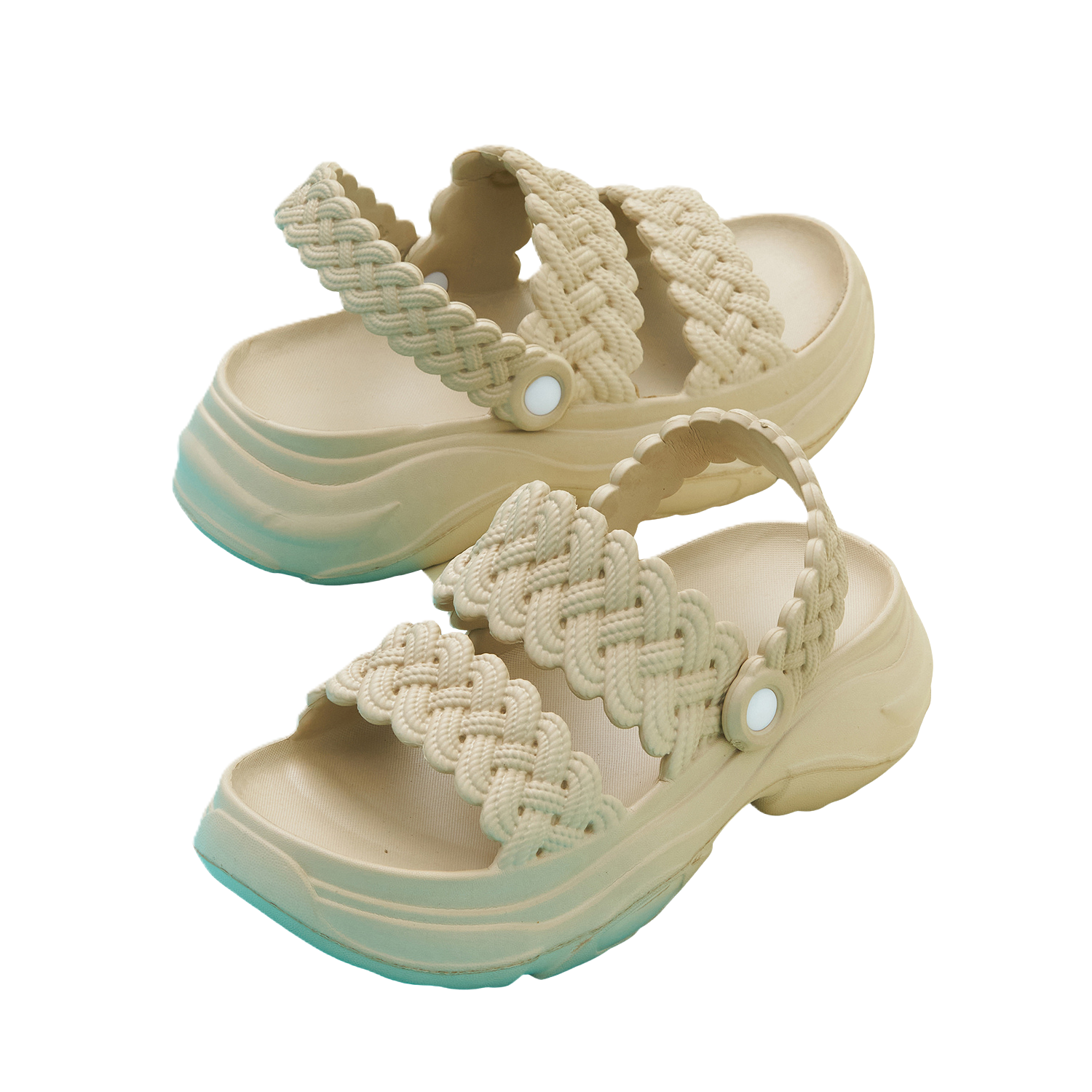 Walk 2026 sandal wanita cantik style tinggi kasut EVA Jalinan korea ...