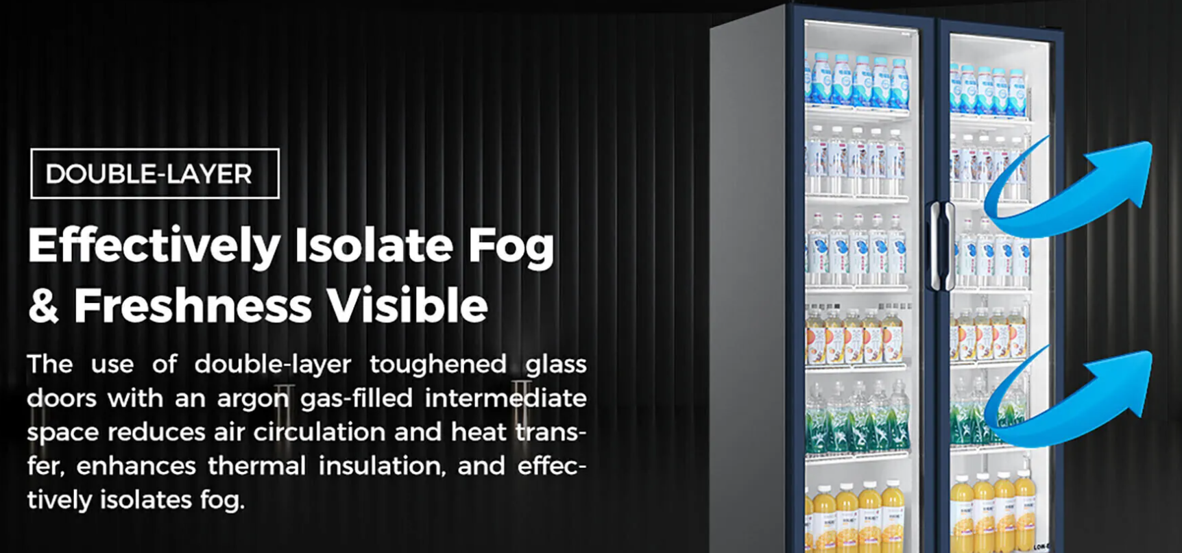 HAIER 239L~865L Display Showcase Chiller | Double Layer Door | 展示冰箱 ...