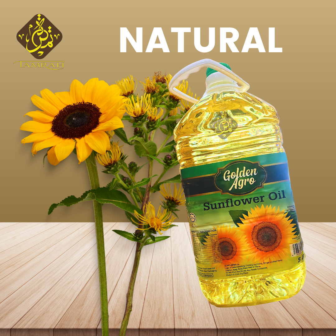 Sunflower Oil Golden Agro/ Sunflower Oil / 5 Litres /Cooking Oil/Minyak ...
