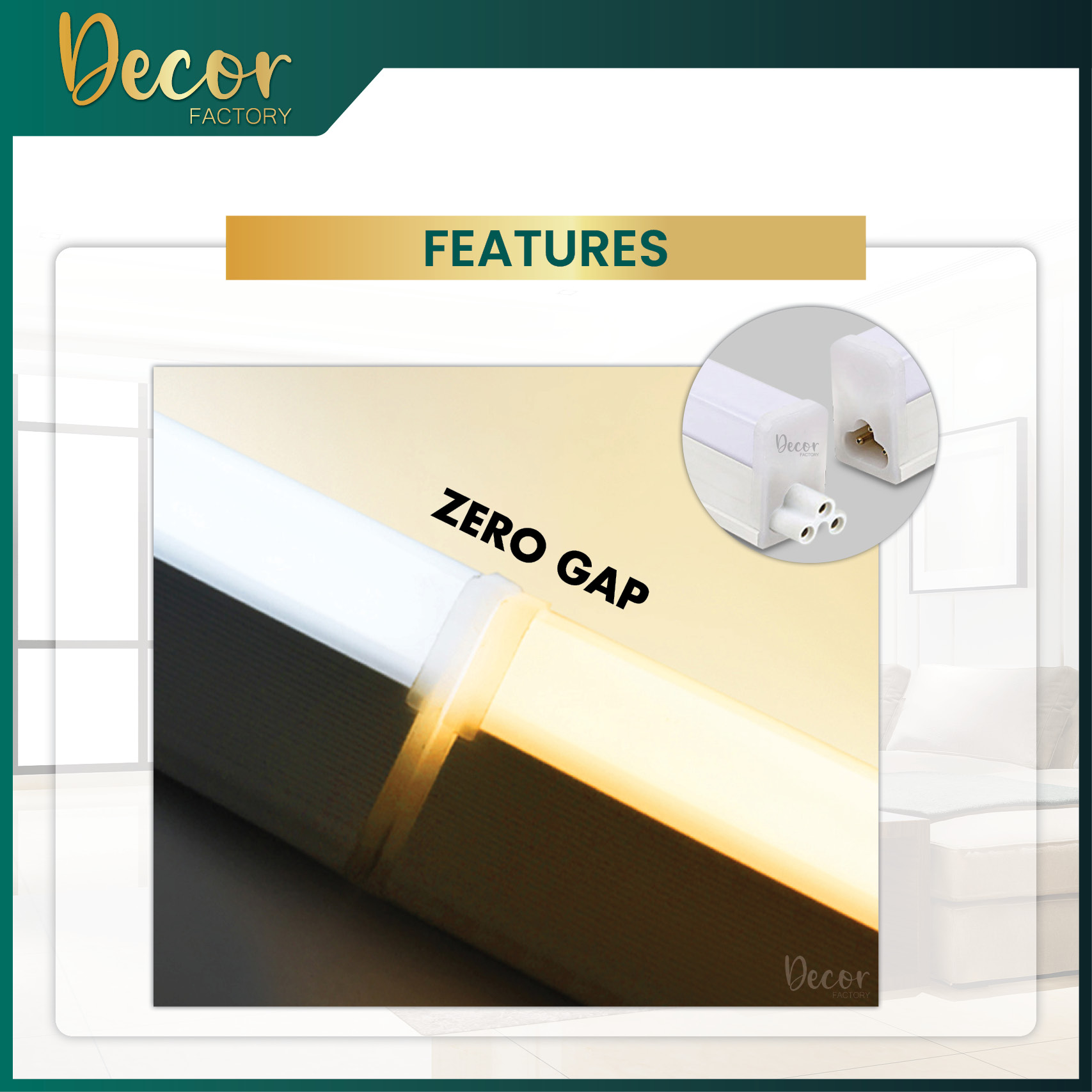 🔥Super Saver🔥PREMIUM LED T5 Tube Drop Curve Ceiling Light T5 Light ...