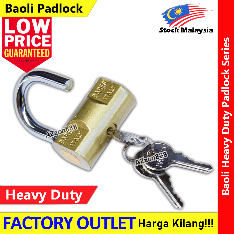 Baoli Lock Heavy Duty Hammer Iron Padlock Lock Baoli Baresi Italy ...