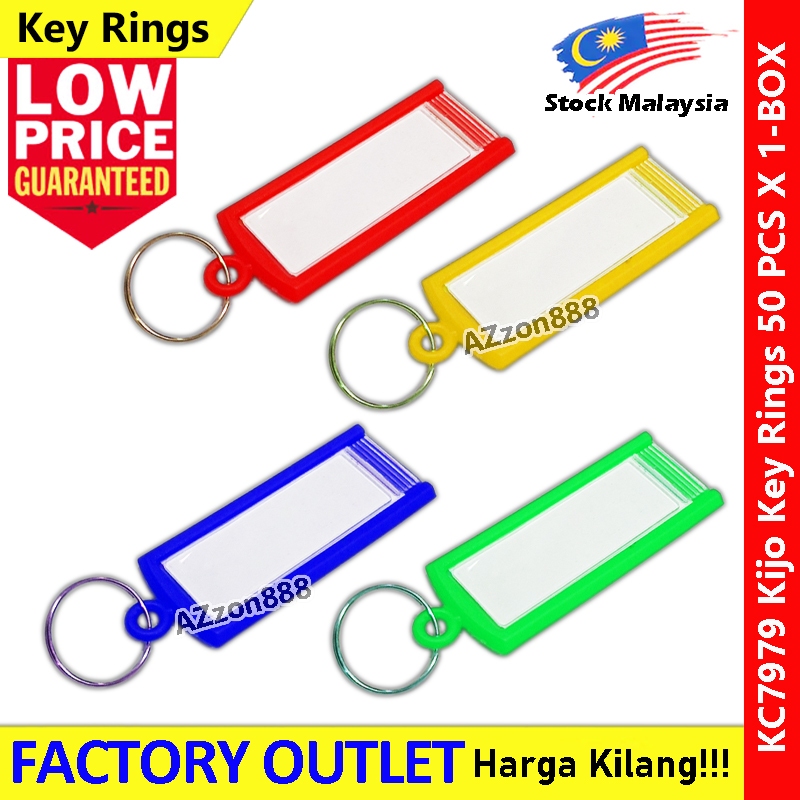 【50-PCS】 Plastic Key Tag / Key Ring / kunci cincin / 钥匙圈 ...