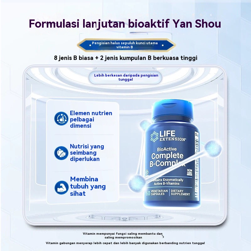 Life Extension BioActive B-Complex | Good Absorption Of Vitamin B ...