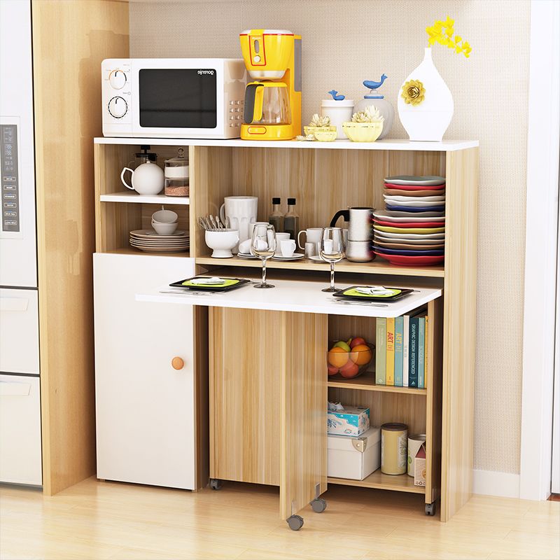Simple modern small apartment movable folding dining table combination ...
