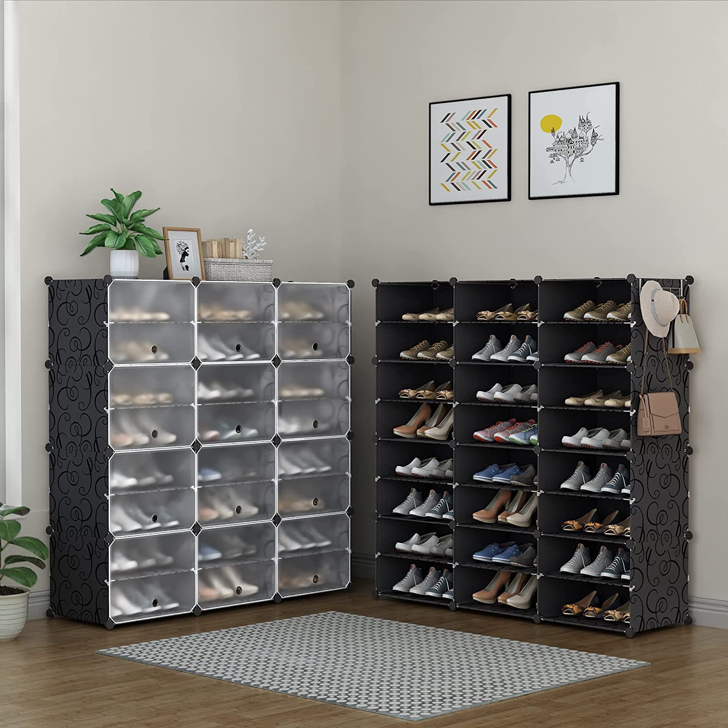 Shoe Cabinet With Door Almari Kasut Rak Kasut Plastic Shoe Rack Rak ...