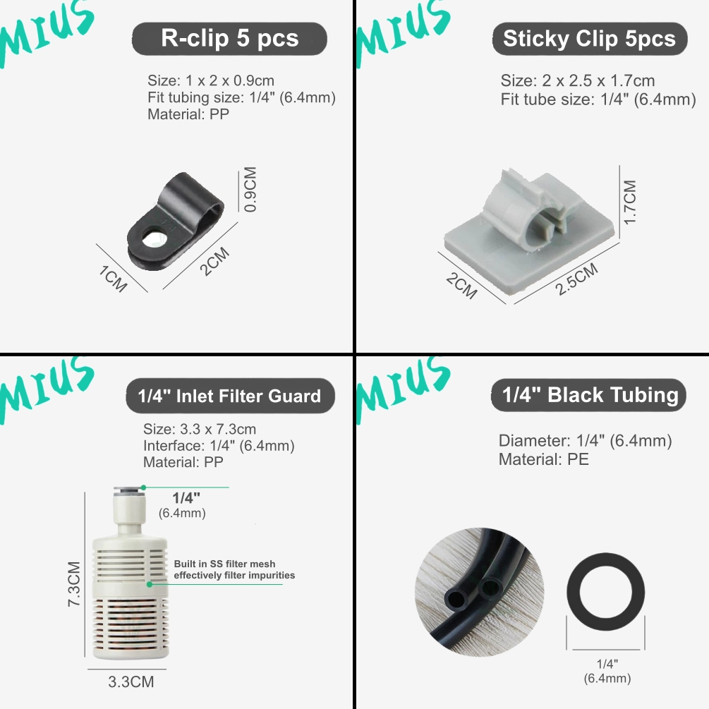 [Local Stock] MIUS Fitting Valve Spare part 1/4" Size for Rainforest ...