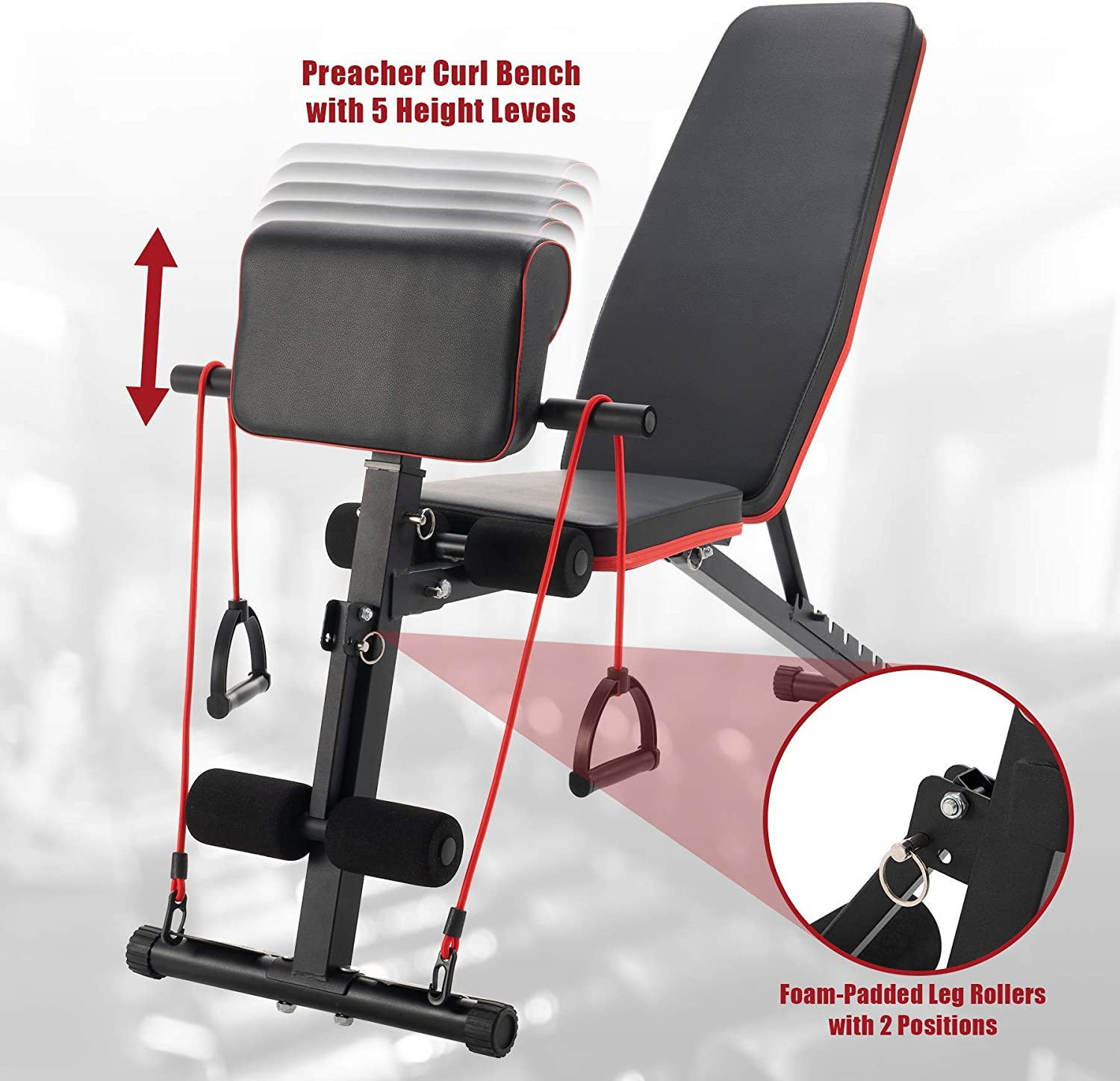 Dumbbell Bench Adjustable Sit Up Bench Full Body Workout Strength ...