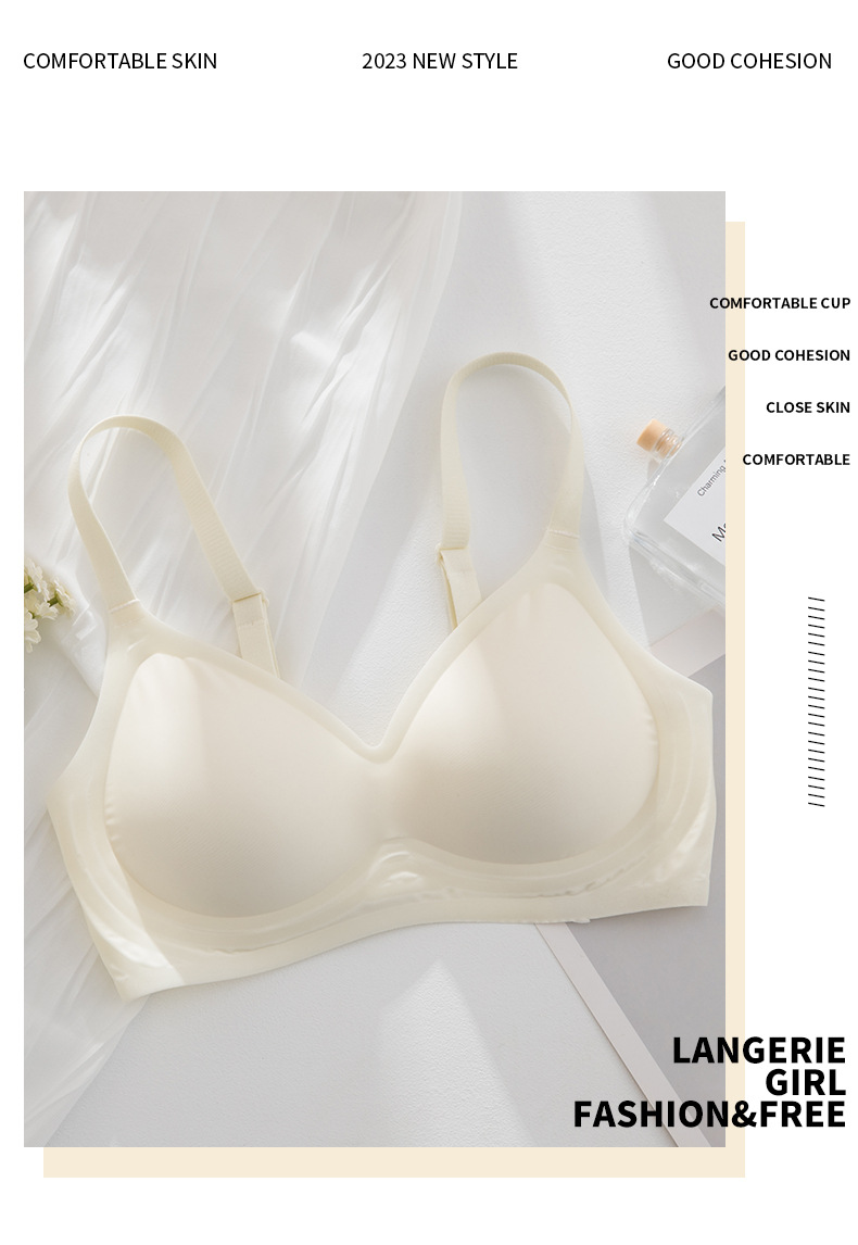 Women's underwear, seamless thin style, no wire, small chest push-up ...