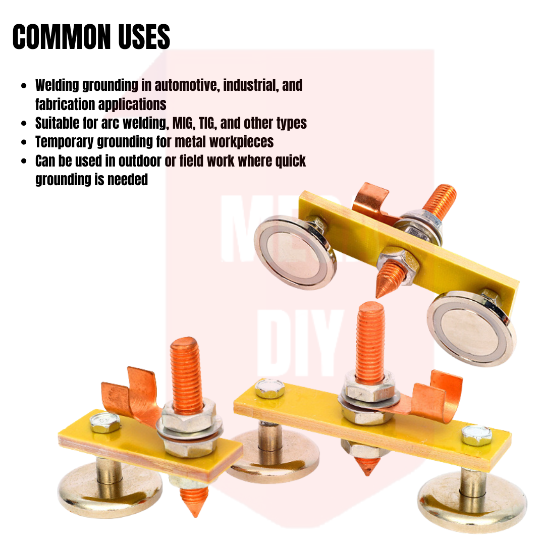 Magnetic Welding Ground Connector SINGLE / DOUBLE Welding Head Welding ...