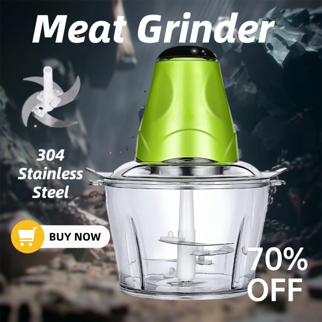 Electric Meat Grinder Food Processor Blende 450W 4 Blades Chopper Meat ...