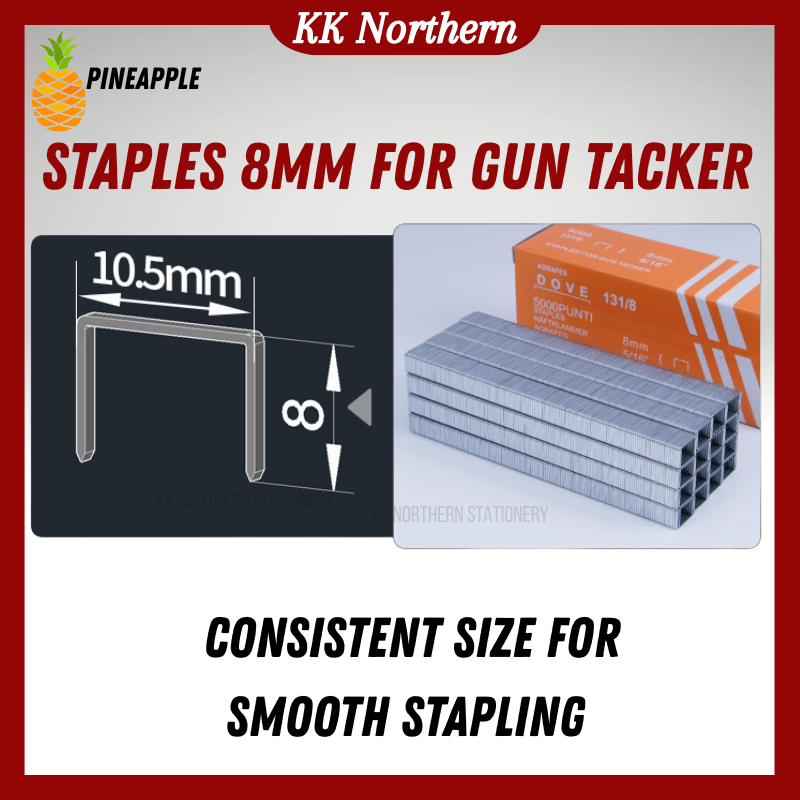 DOVE 10BOX 8mm Staples 131/8 Heavy Duty Stapler Gun Tacker 131/8 Door ...
