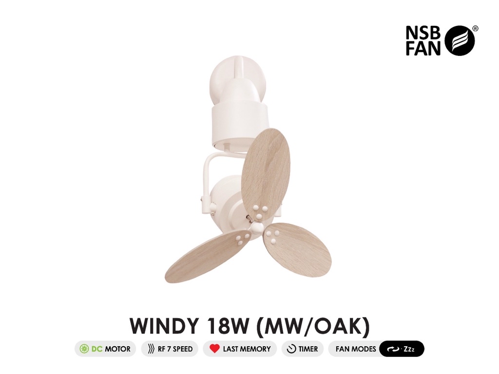 NSB Fan Windy 18" DC motor Wall fan with Remote control Swing function ...