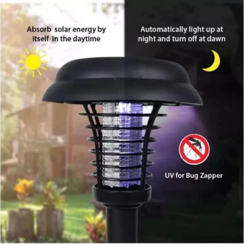 Solar Mosquito Killer Outdoor Waterproof Insect Killer LED Light Garden ...
