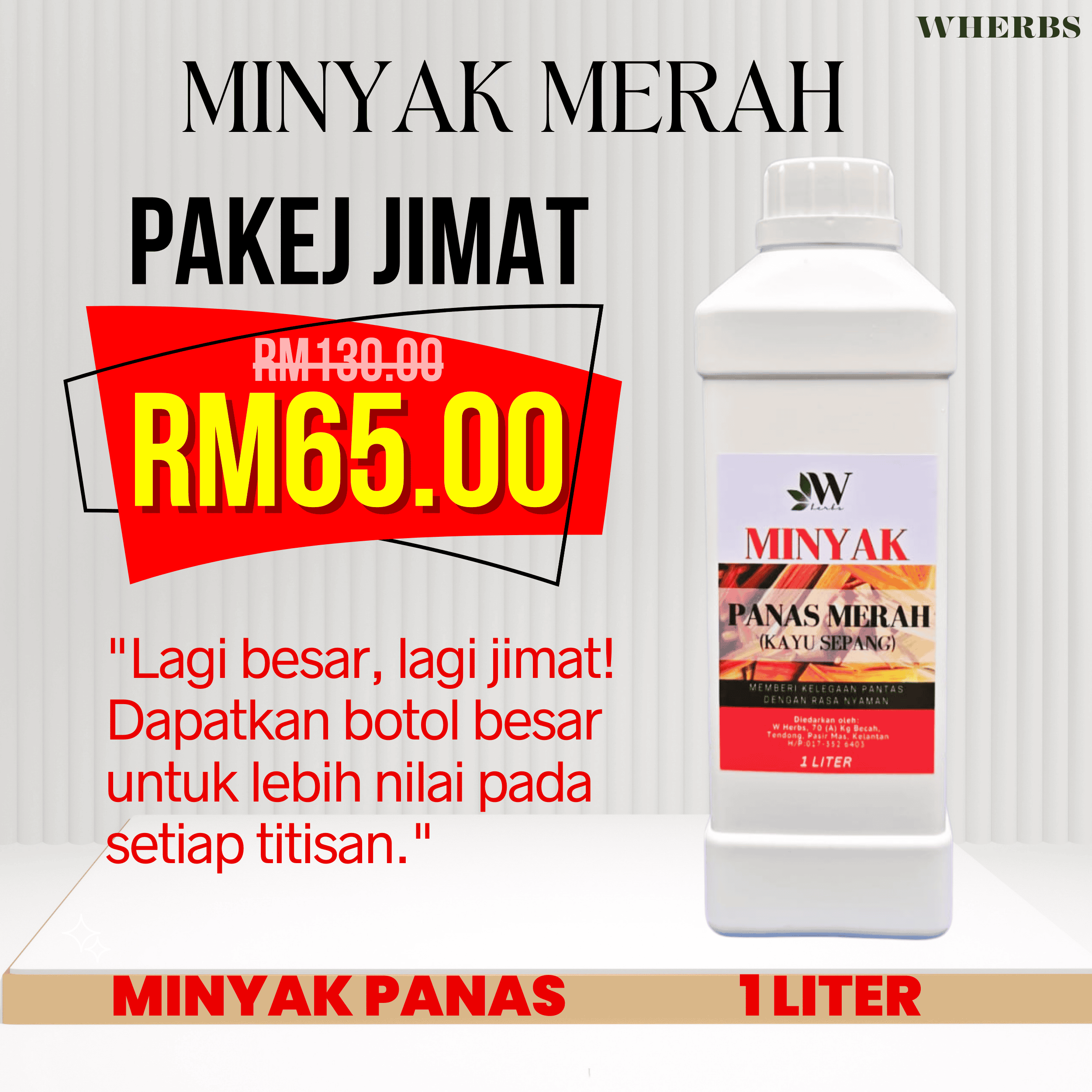 1 Liter Minyak Merah Minyak Panas Herba Warisan | Shopee Malaysia