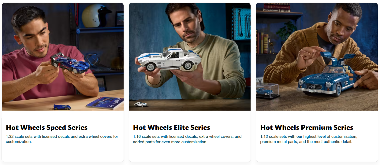 Mattel Brick Shop Hot Wheels Building Block Car Series Toy Kit with 1: ...