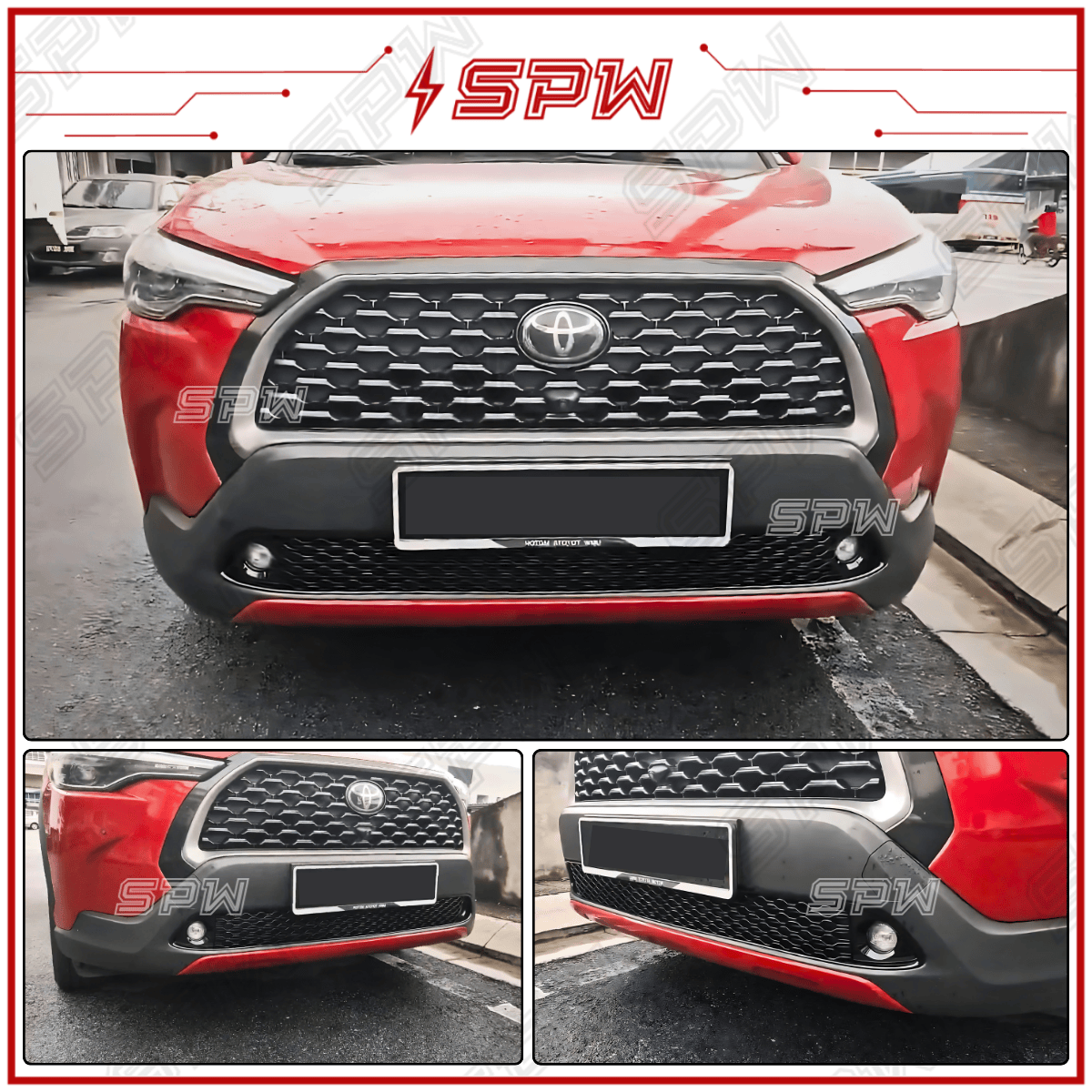 Toyota Corolla Cross (2021-2025) G/V/HEV Front Lower Grill Honeycomb ...
