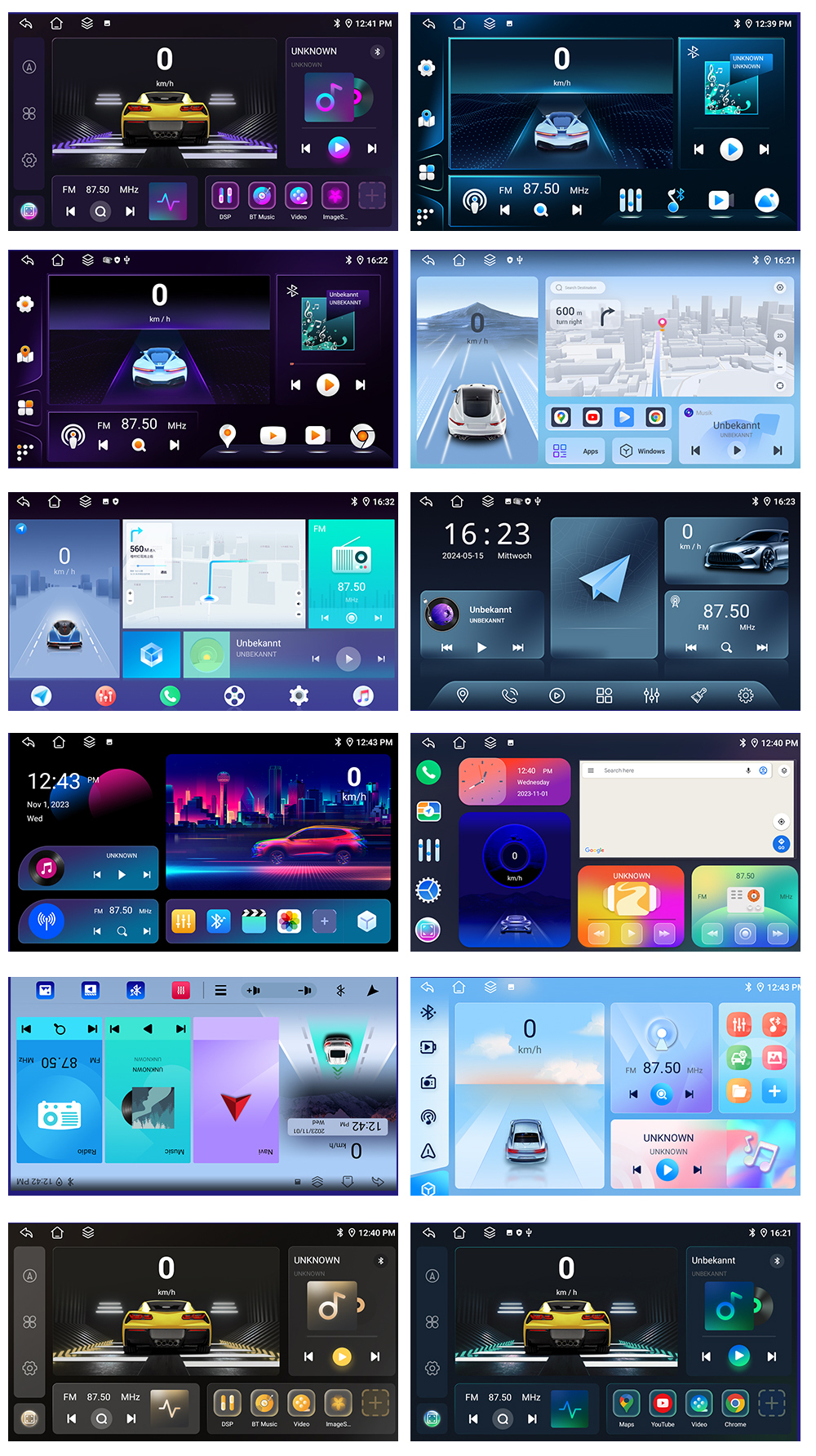 Android Player 8 Core+8GB+128GB 7"9"10" inch Cooling Fan CarPlay ...