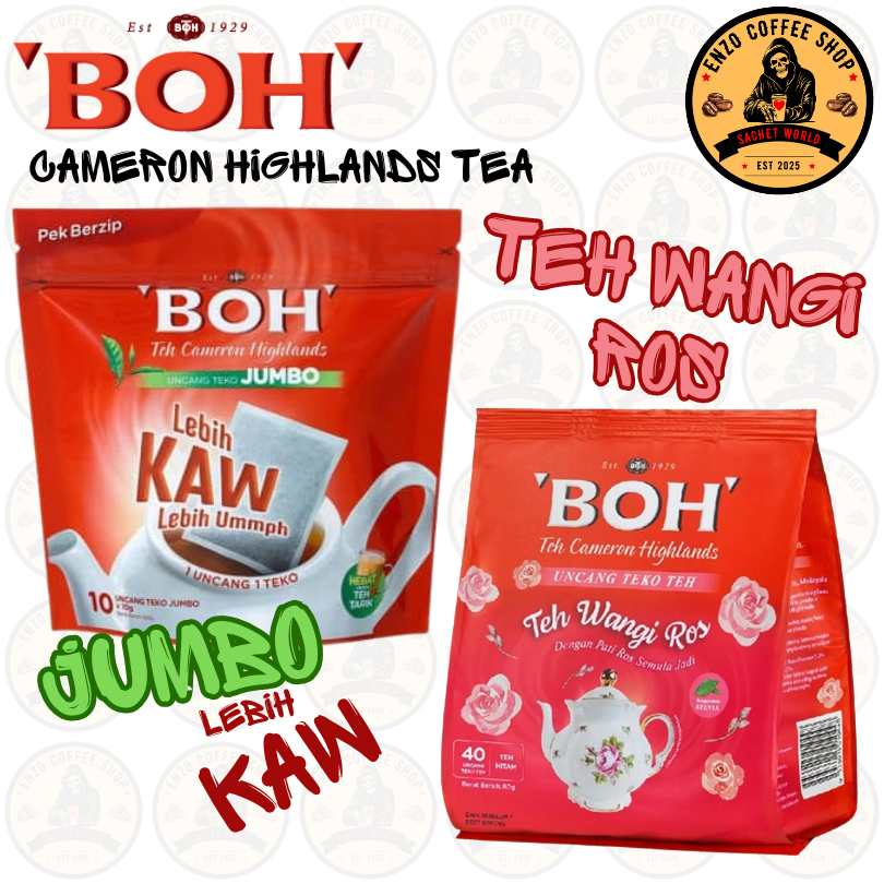 Boh Tea Cameron Highland - Black Tea, Ekstra Kaw, Jumbo, Teko Teh ...