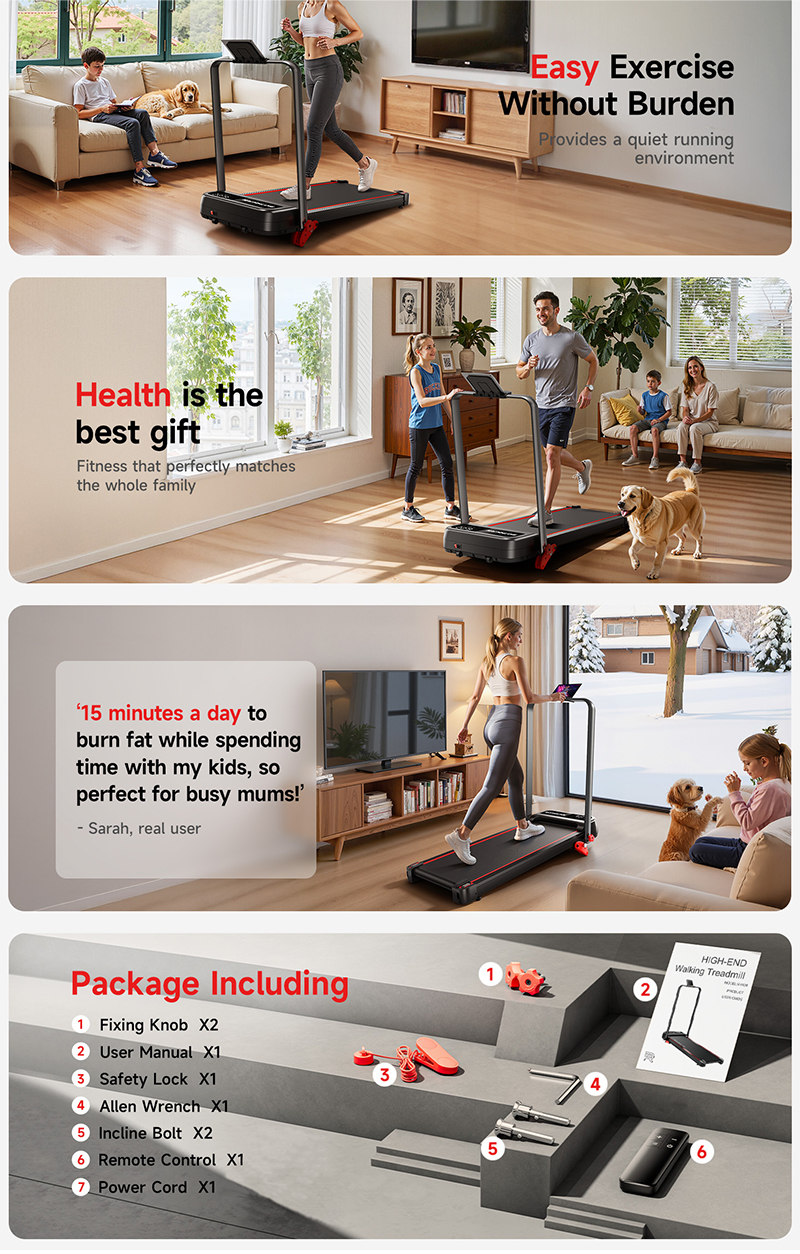 MY-HI Treadmill Pink walking Treadmill Walking Pad Running Smart Ultra ...