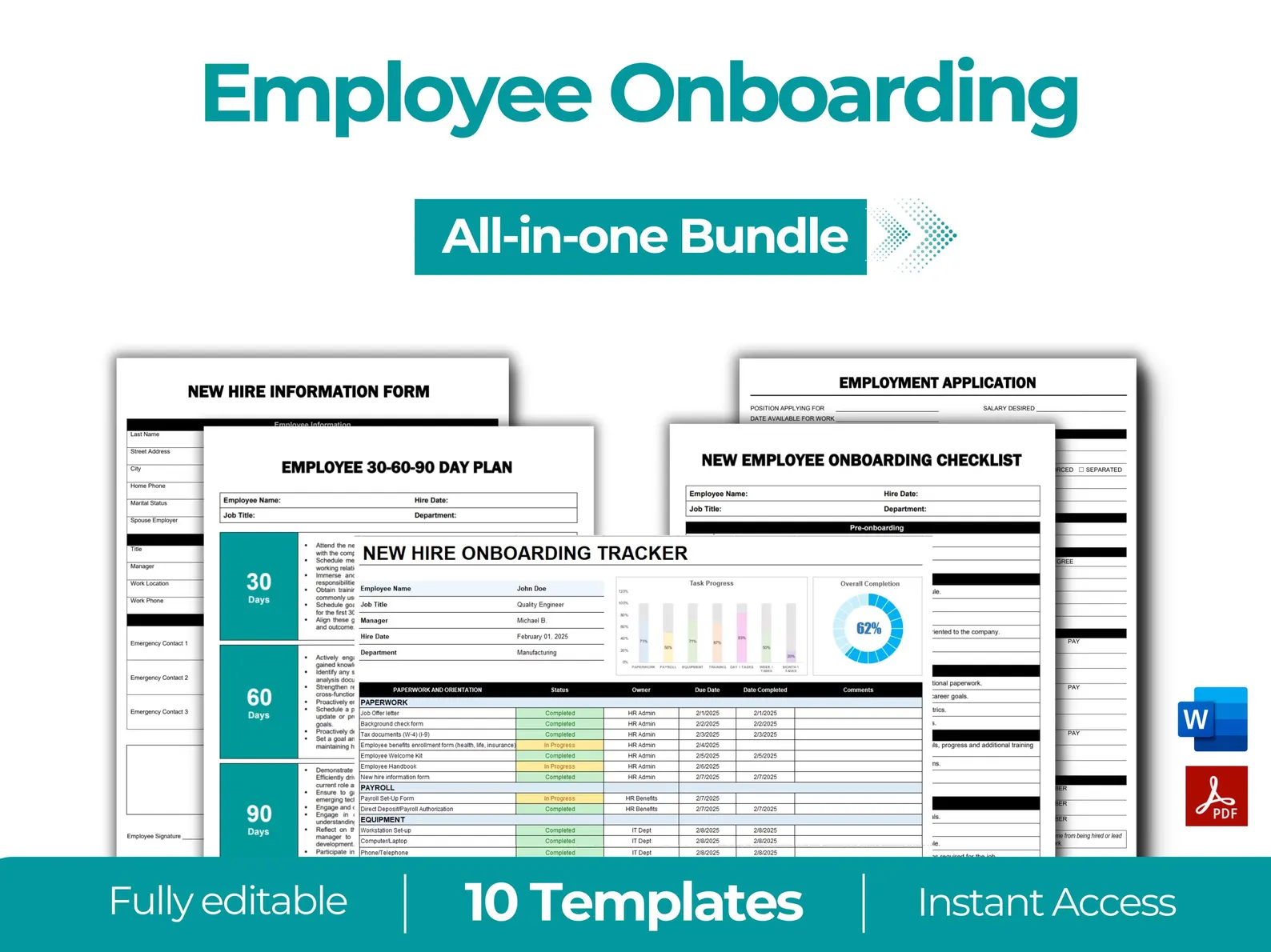 Staff Onboarding Bundle Job Offer New Hire Checklist New Hire Packet ...