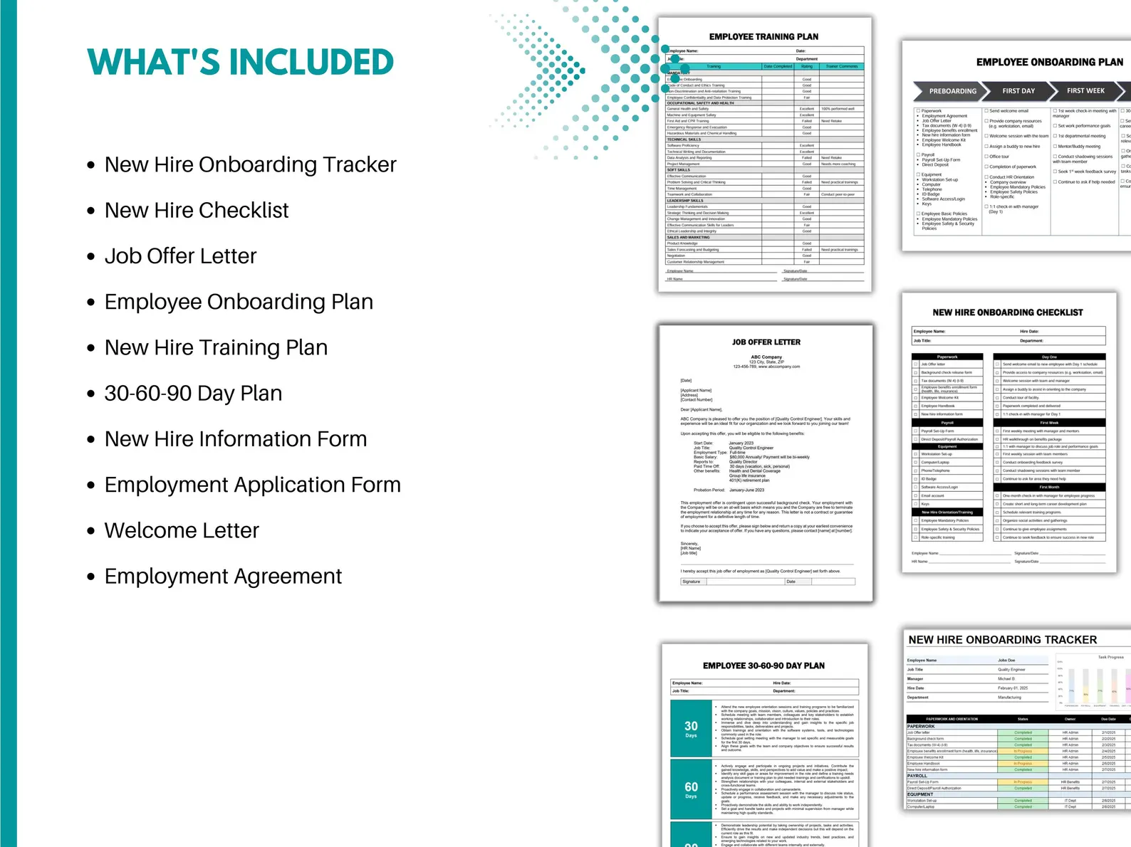 Staff Onboarding Bundle Job Offer New Hire Checklist New Hire Packet ...