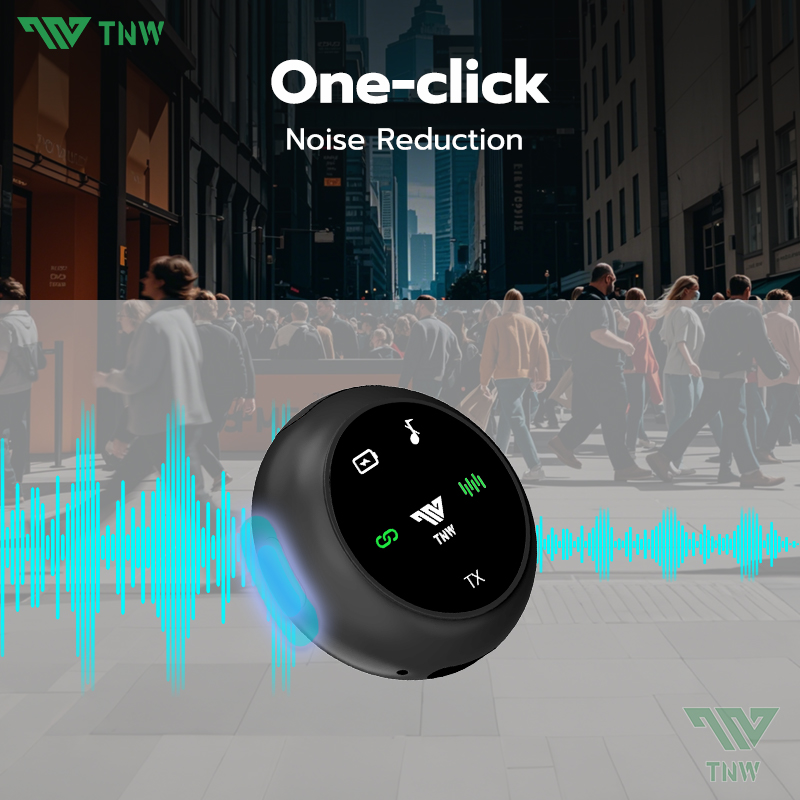 TNW A36 Wireless Microphone with Noise Cancelling 2-in-1 Magnetic ...