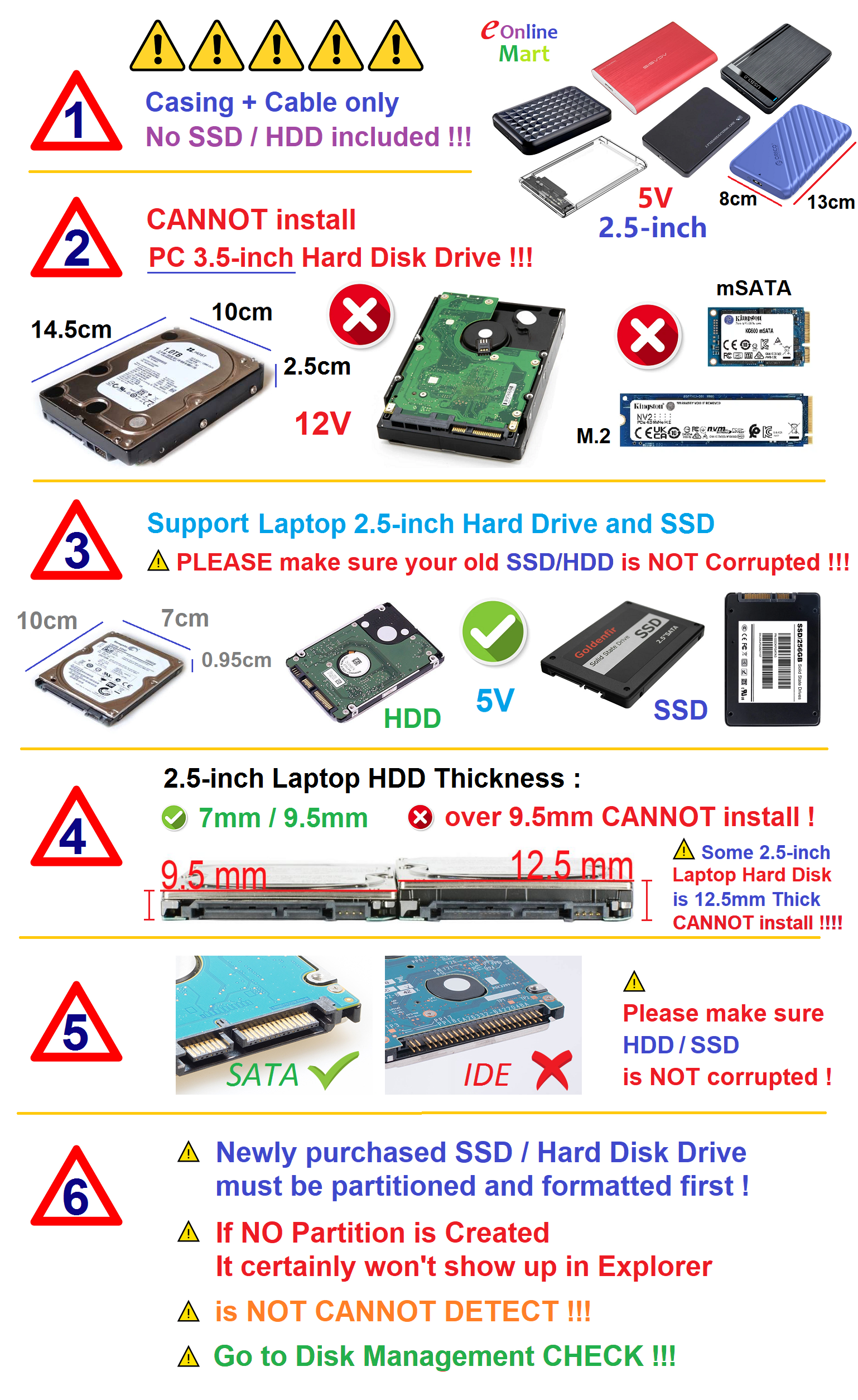USB 3.0 2.5 inch SATA Hard Disk External Casing Tool-Free 2.5" HDD ...