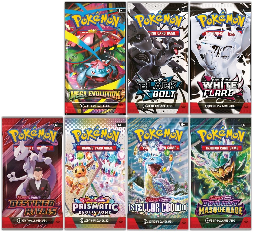 Pokemon TCG: Mega Evolution Booster Pack‖ Black Bolt White Flare ...